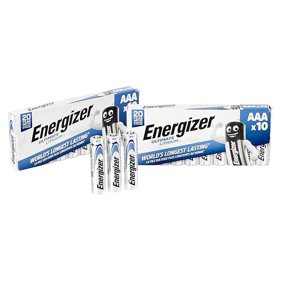Lithium AAA Batteries - Energizer Disposable 1100 mAh - 10 Pack ...