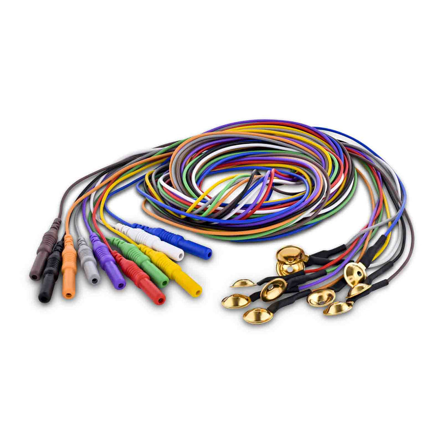 NatusTM Grass® EEG Electrode - 10mm Gold with 2mm Hole & Silicone Lead ...